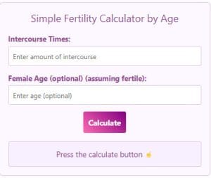 Our Pregnancy Calculators - Pregnancy Chance Calculator